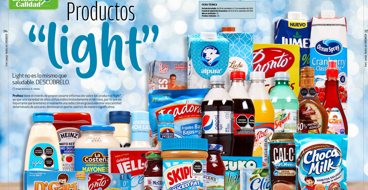 Profeco exhibe productos "light" engañosos | Noticias de Salud